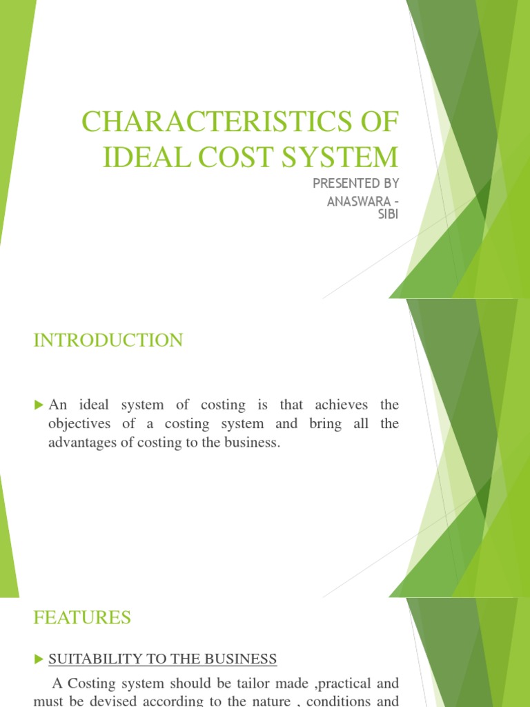 Characteristics of an Ideal Costing System | PDF | Business | Finance ...