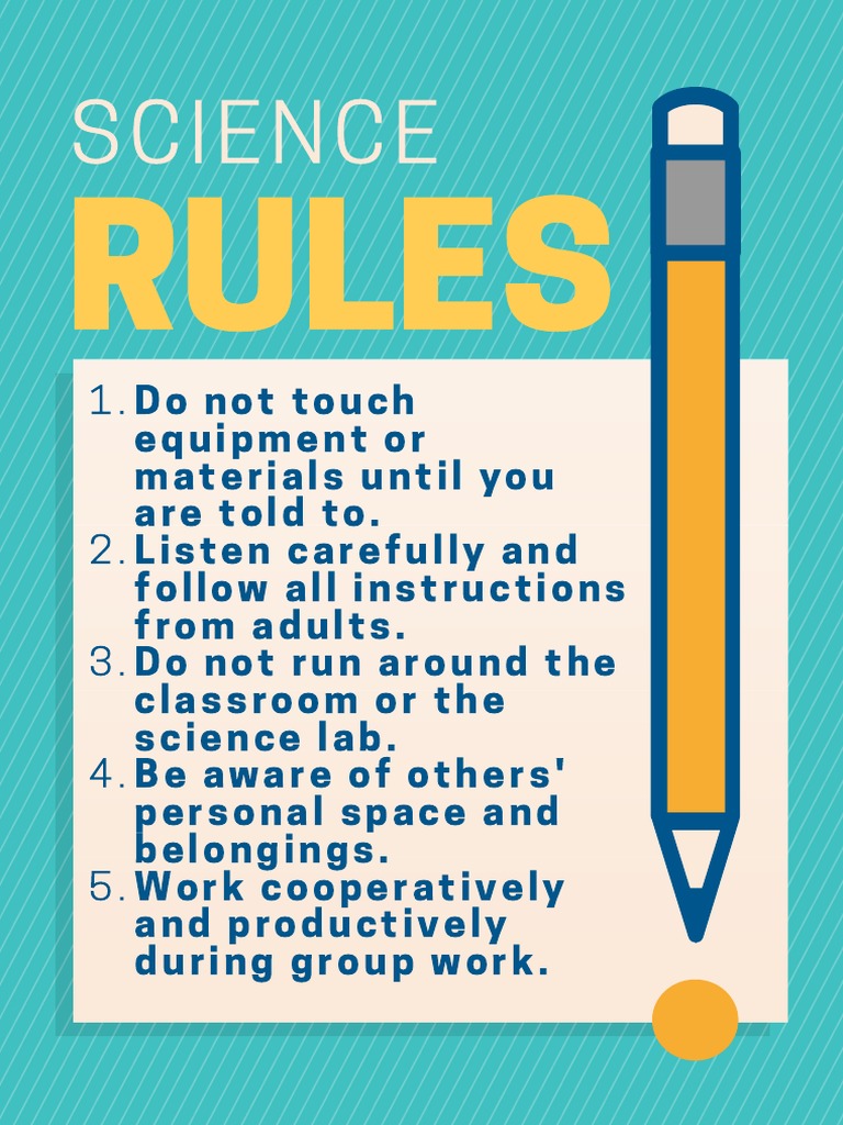 Science Lab Safety Rules | PDF | Wellness | Science & Mathematics