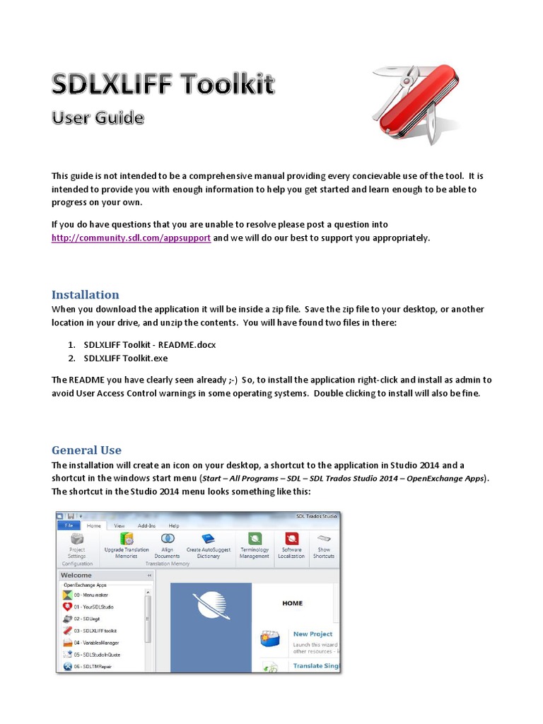 SDLXLIFF Tool Kit User Guide | PDF | Computer File | Areas Of Computer Science