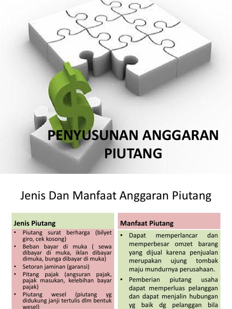 Penyusunan Anggaran Piutang | PDF