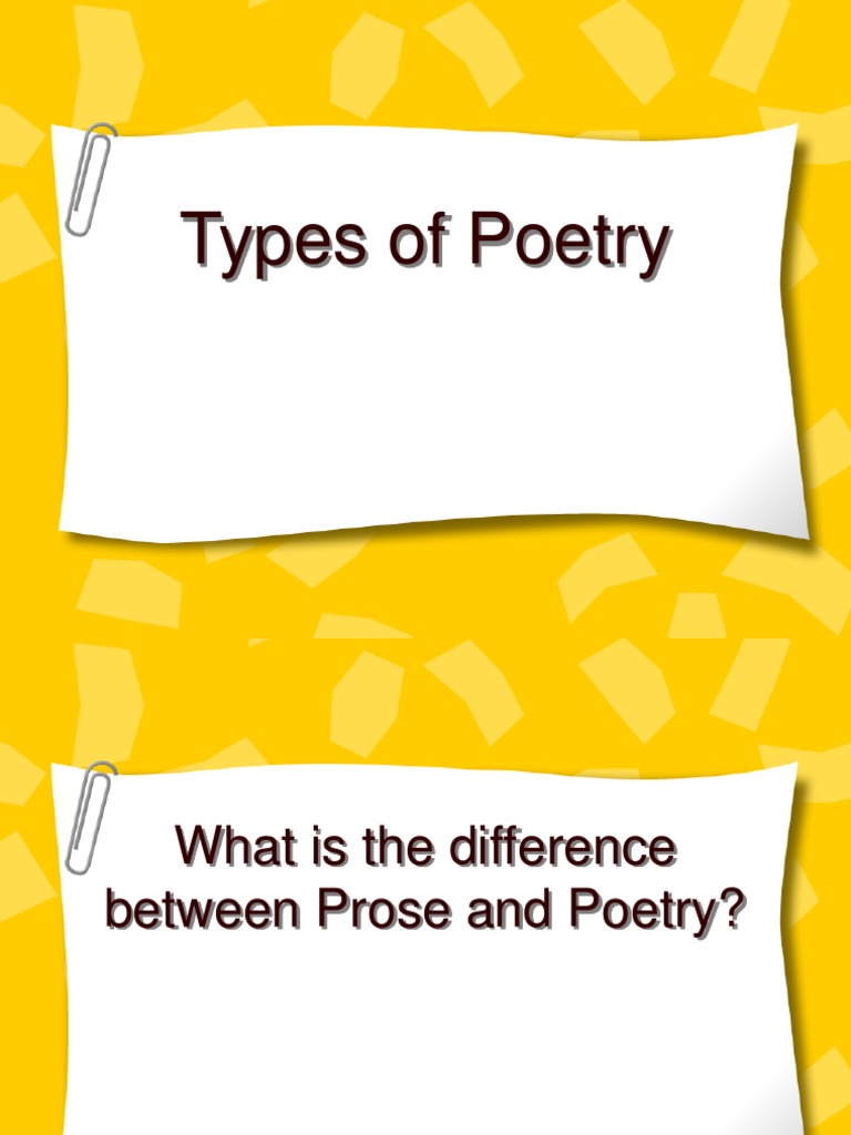 Types of Poetry: An Overview of Common Poetic Forms | PDF | Sonnets ...