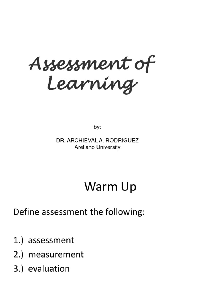 Educators' Guide to Learning Assessment | PDF | Test (Assessment ...