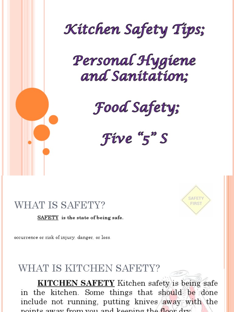 Basic Kitchen Safety Tips | PDF | Sanitation | Hygiene