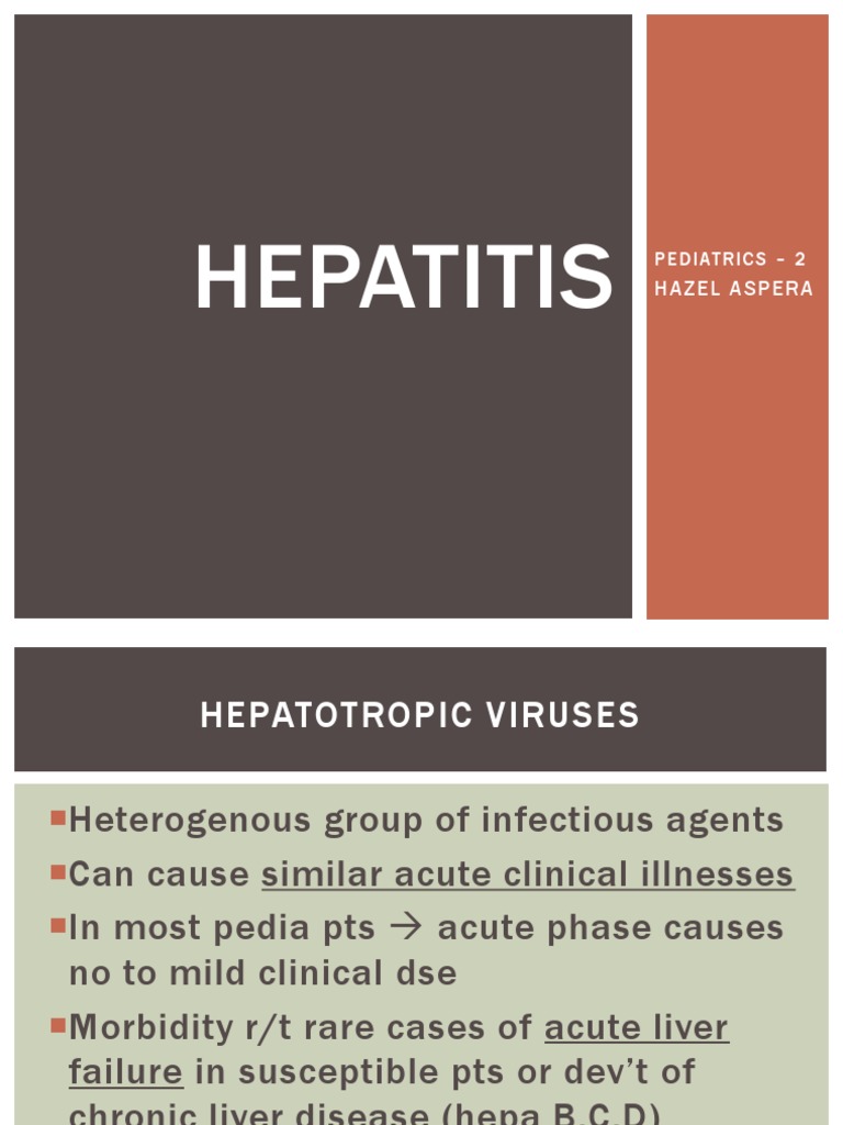 Hepatitis (Pediatrics) | PDF | Hepatitis | Hepatitis C