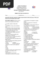 Science 8 3rd Quarter Exam Guide | PDF | Matter | Chemical Elements
