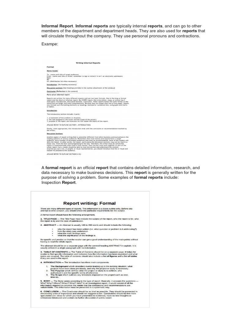 Informal Report | PDF | Business