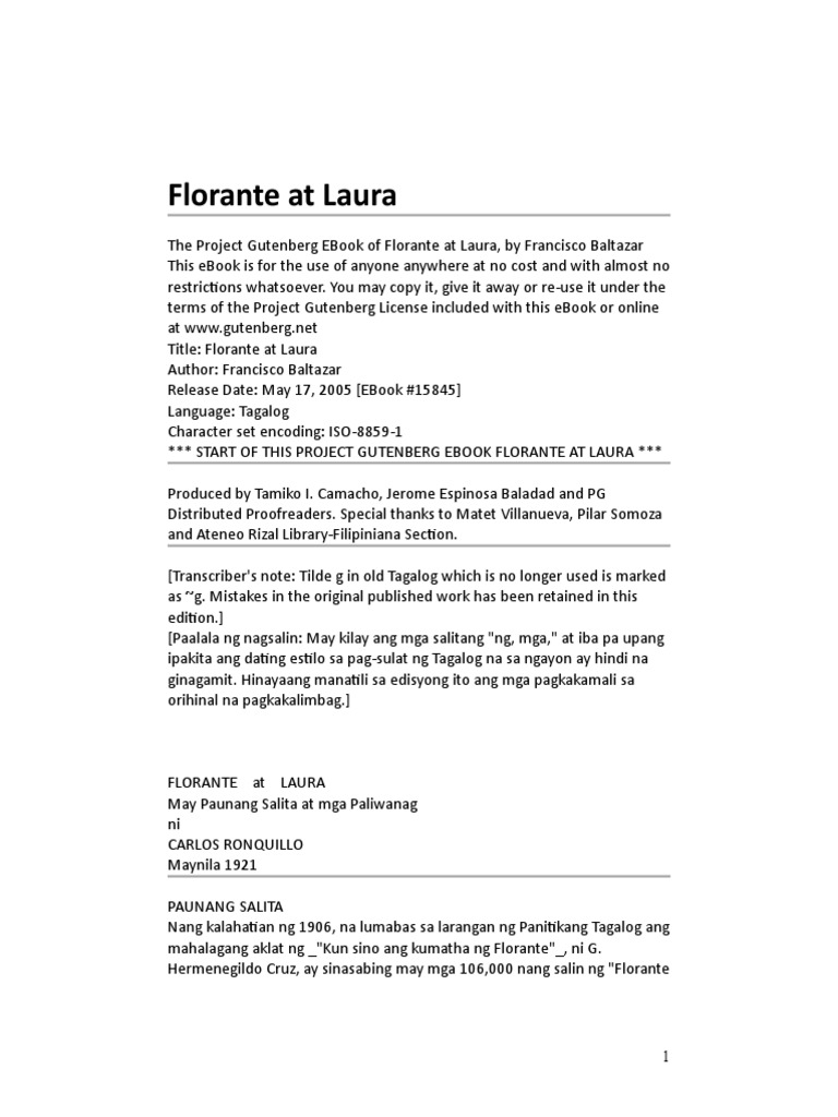 Florante at Laura Download From Web | PDF