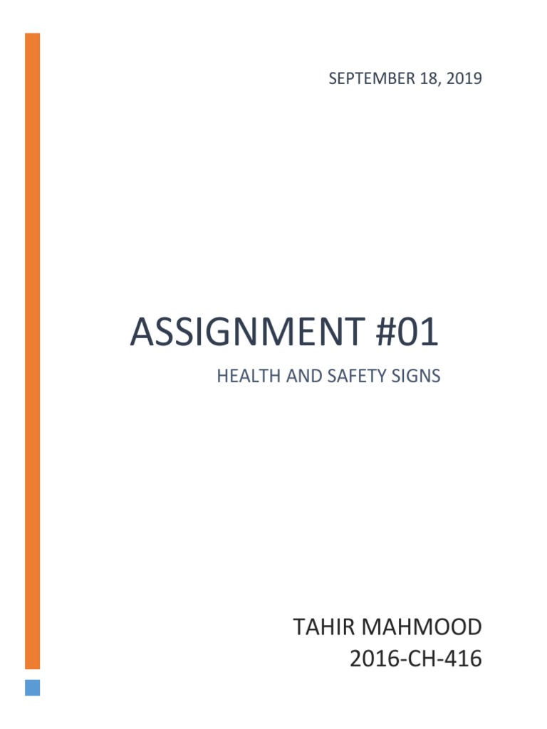 Assignment #01: Tahir Mahmood 2016-CH-416 | PDF