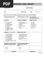Fire Mock Drill Evaluation Report | PDF | Emergency | Safety