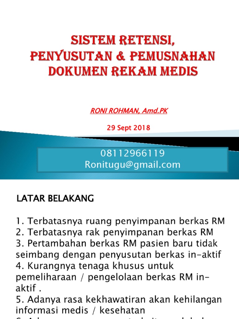 Sistem Retensi Penyusutan Dan Pemusnahan | PDF