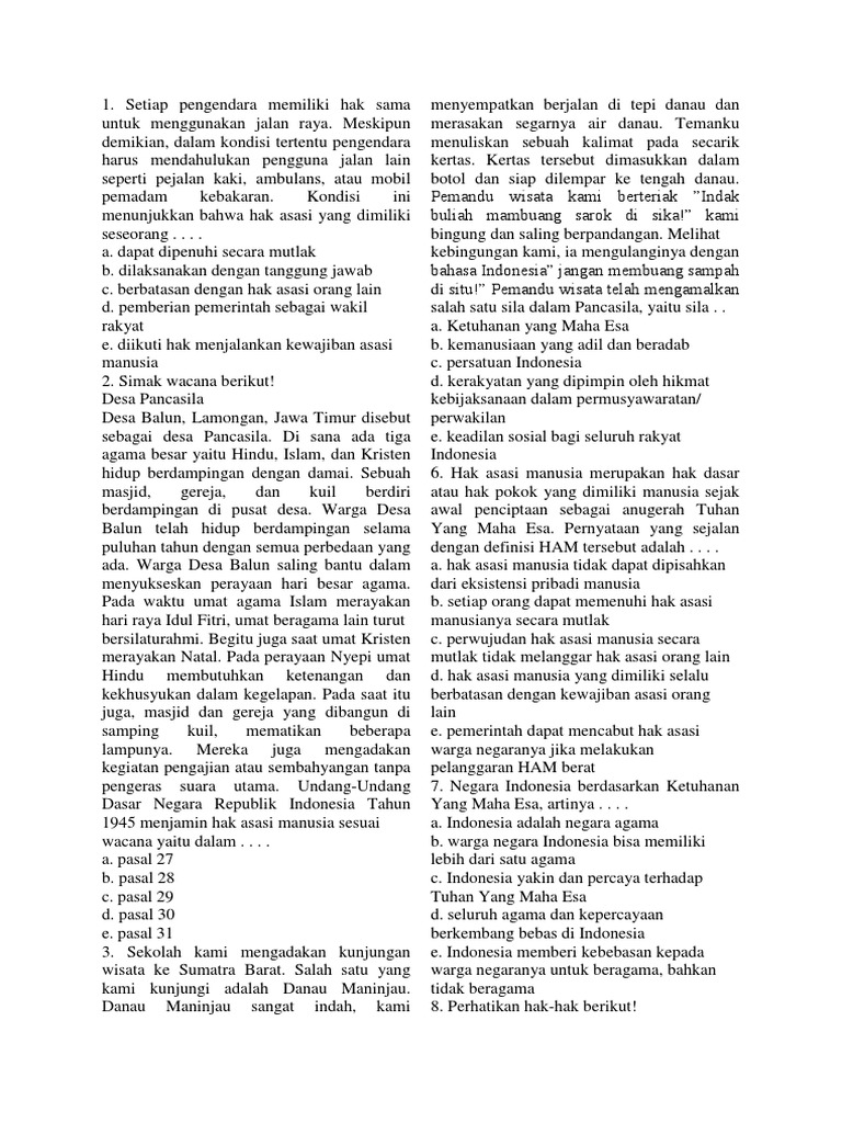 Soal PKN Xii | PDF | Politik