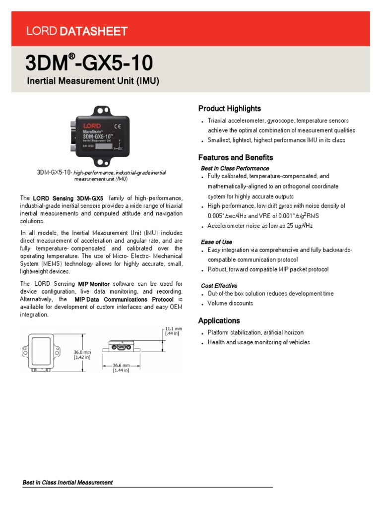 Imu PDF | PDF | Inertial Navigation System | Accelerometer