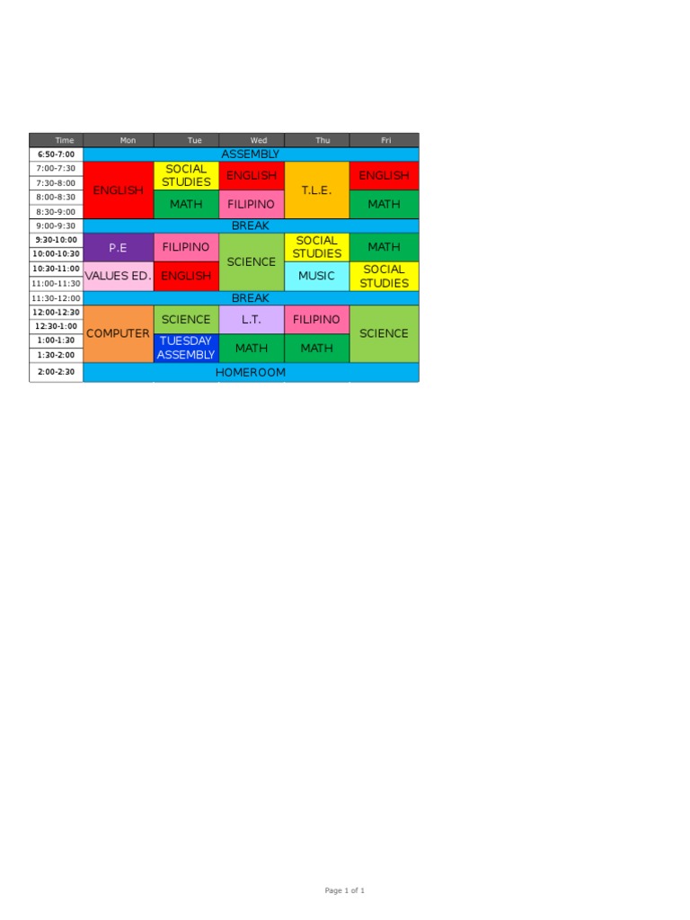 7-Topaz Class Schedule | PDF