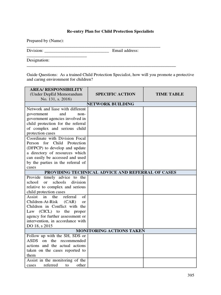 Module 4. Session 2. Activity 3. Re-Entry Plan | PDF | Business