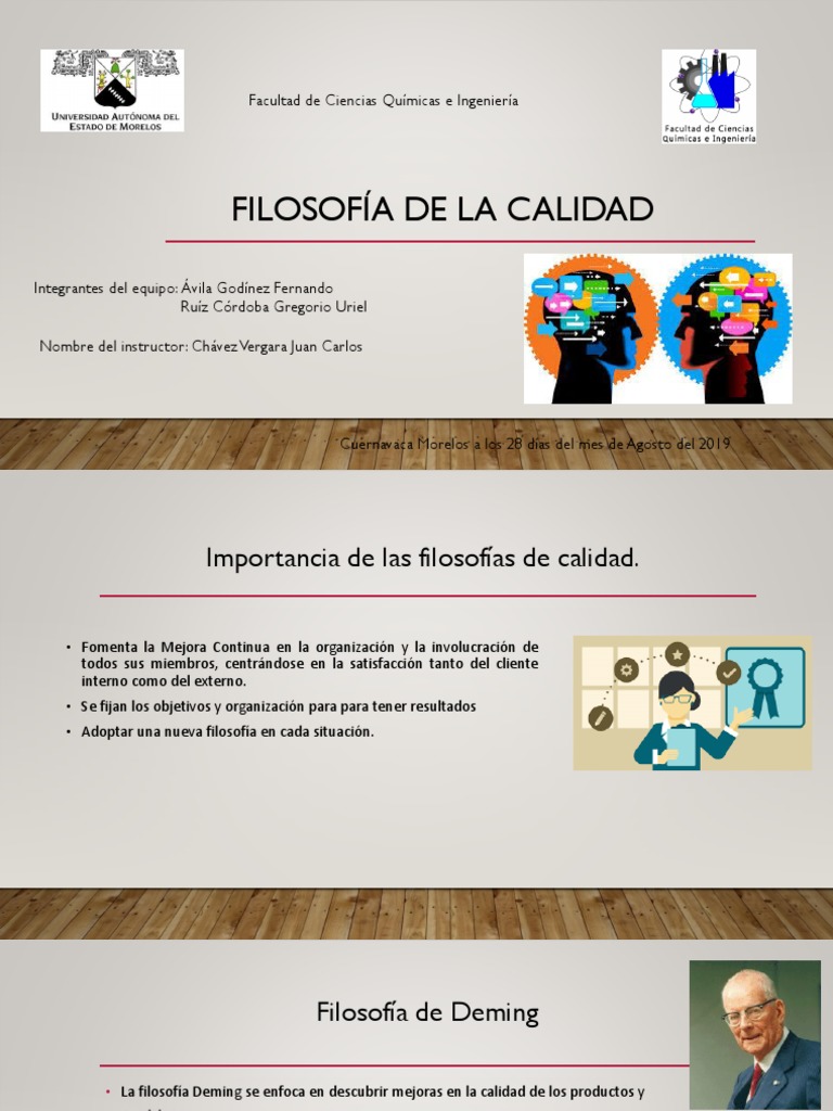 Filosofìa de La Calidad | PDF | Calidad (comercial) | Benchmarking