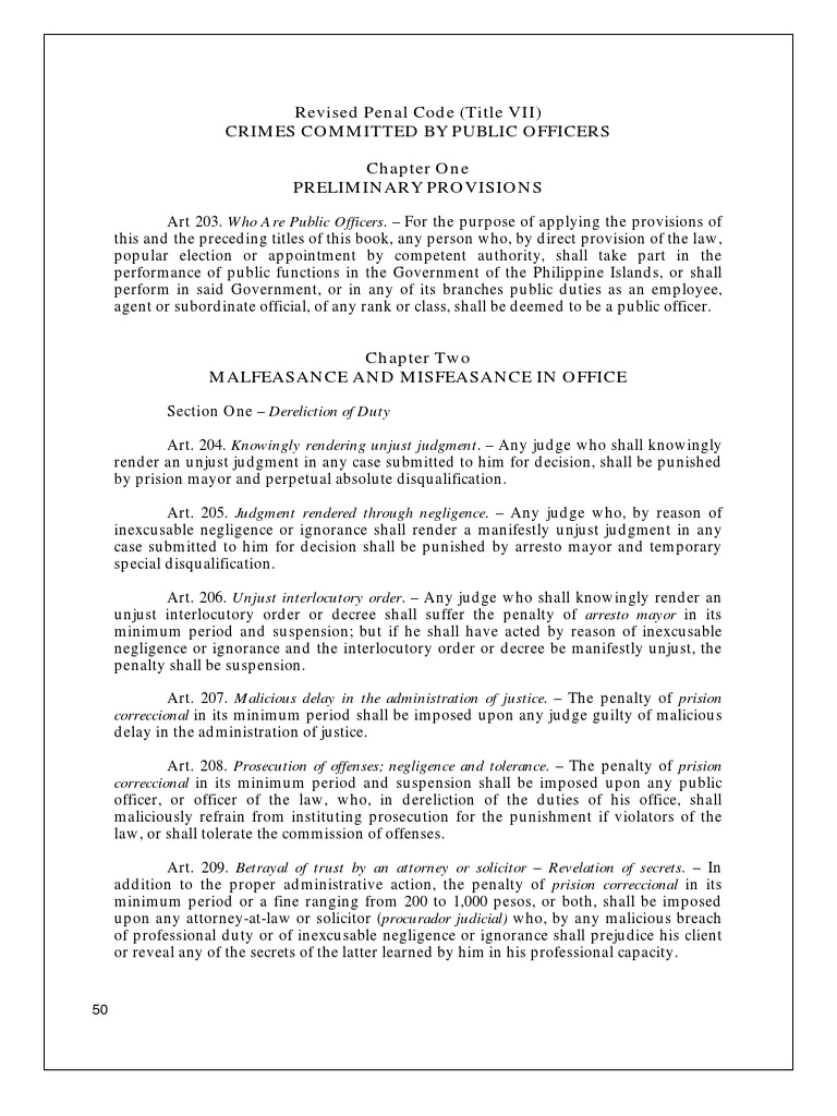 A Comprehensive Review of Crimes Committed by Public Officers Based on ...