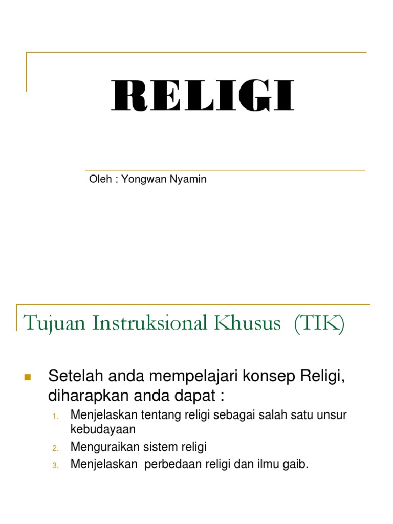 Unsur dan Sistem Religi di Indonesia | PDF