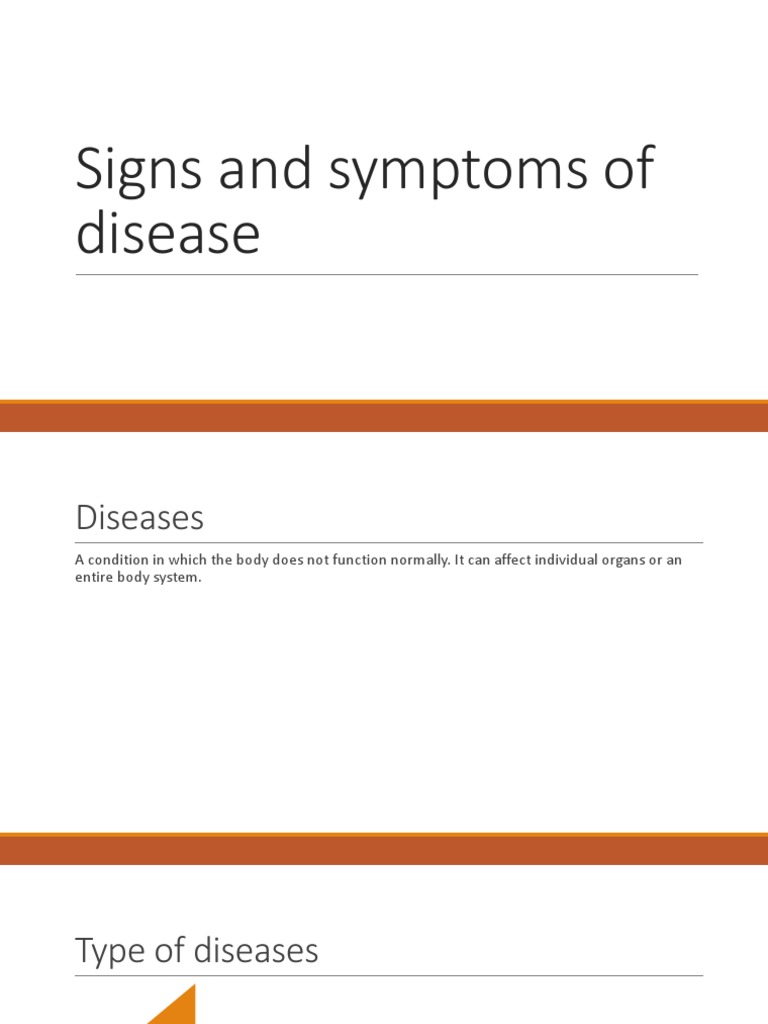 12-Signs and Symptoms of Disease | PDF | Nausea | Symptom