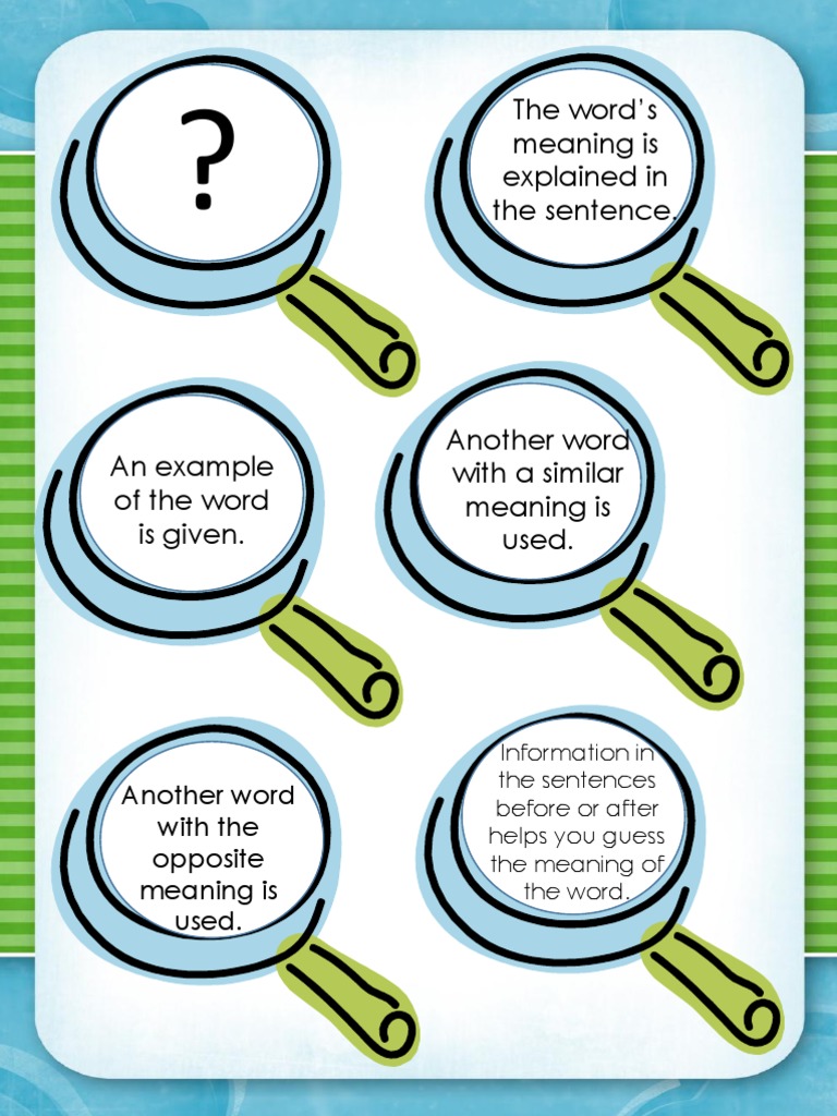 Context Clues Anchor Charts | PDF | Human Communication | Communication