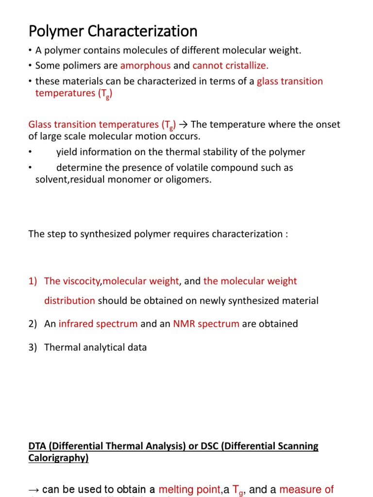 Polymer Characterization | PDF | Polymers | Molecular Physics