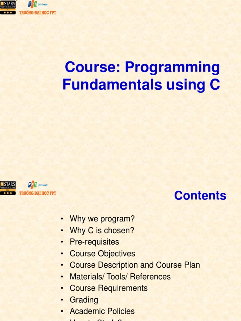 Course: Programming Fundamentals Using C | PDF | Programming Language | C (Programming Language)