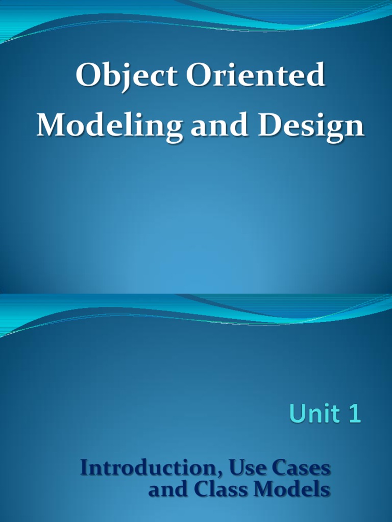 OOMD Unit1 Combined Slides | PDF | Inheritance (Object Oriented ...