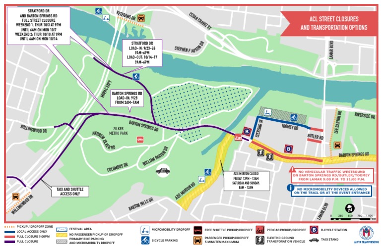 ACL Festival Traffic & Transport Guide | PDF | Human Powered Transport ...