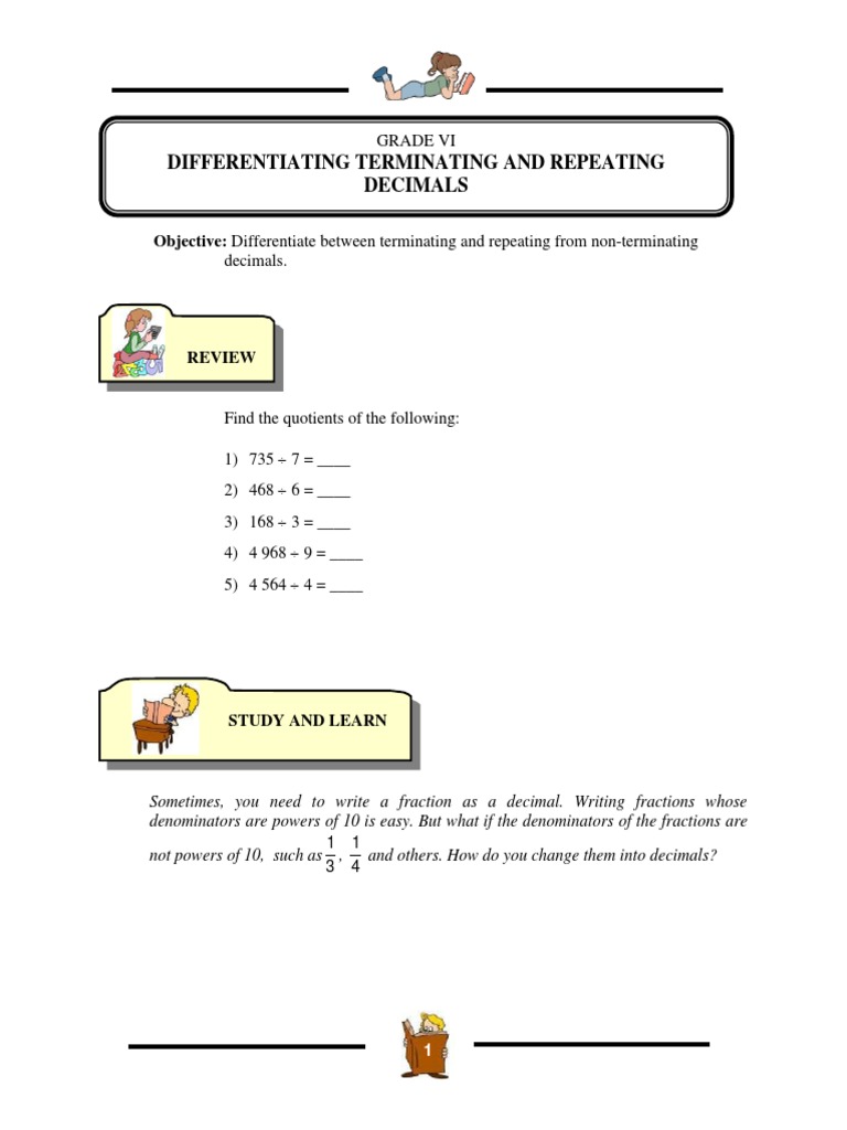 19 Differentiating Terminating | PDF | Fraction (Mathematics ...