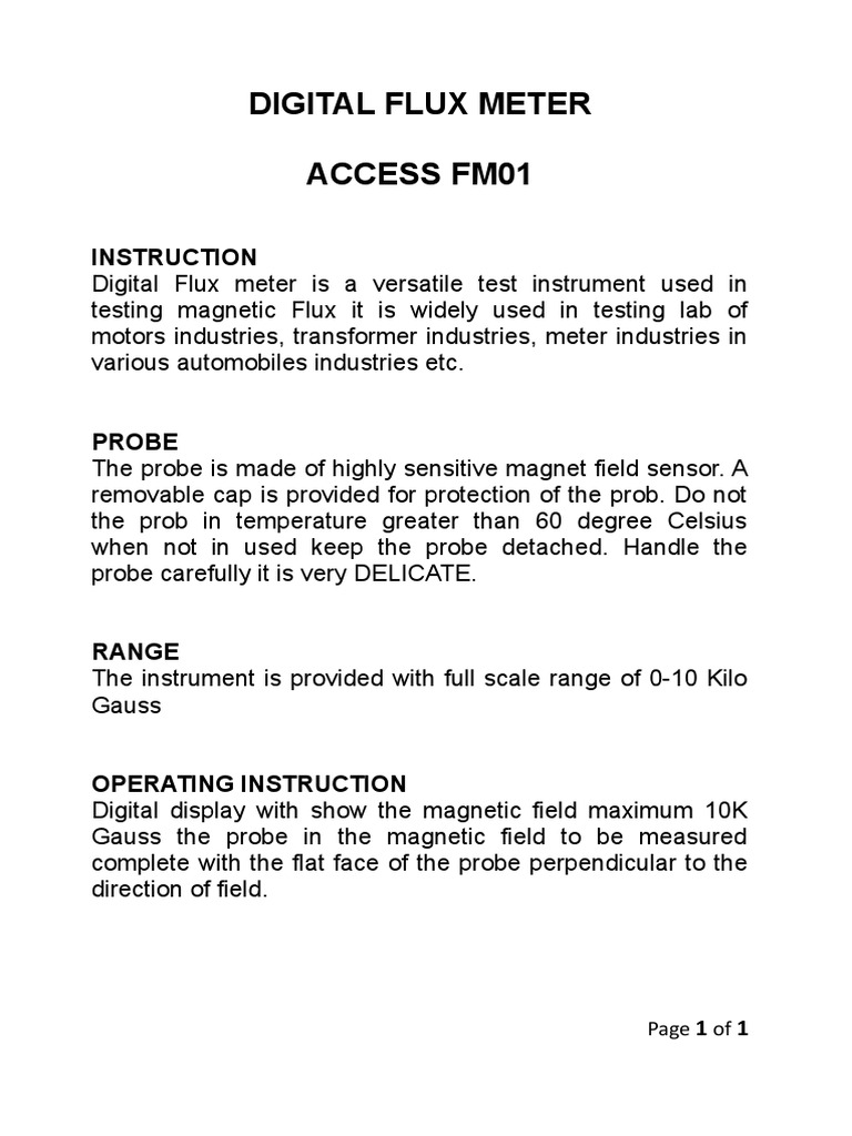 Digital Flux Meter | PDF