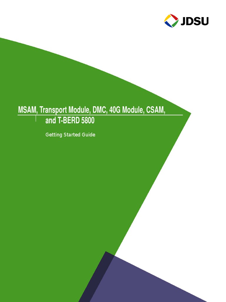 MSAM, Transport Module, DMC, 40G Module, CSAM, and T-BERD 5800 | PDF ...