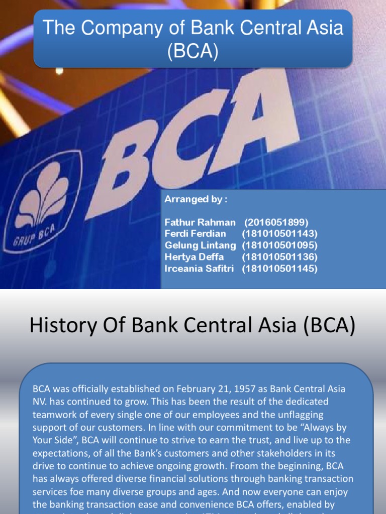 Presentasi B Inggris (BCA) | PDF | Swot Analysis | Brand