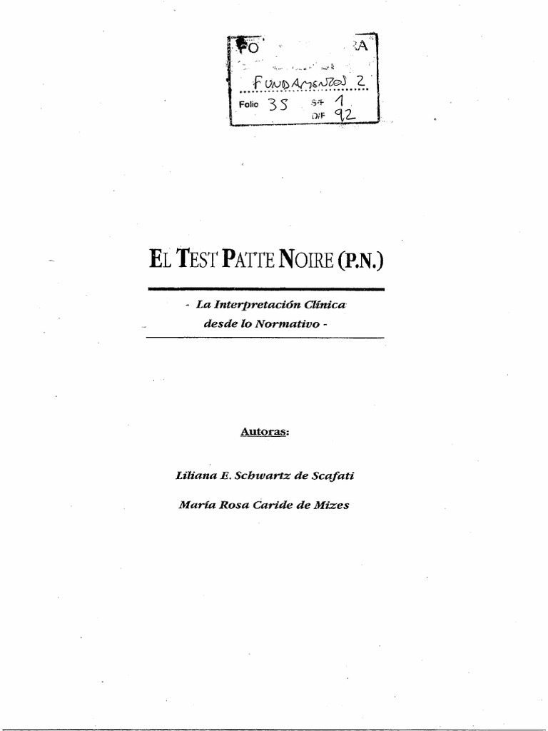 8.el Test Patte Noire - PN PDF | PDF