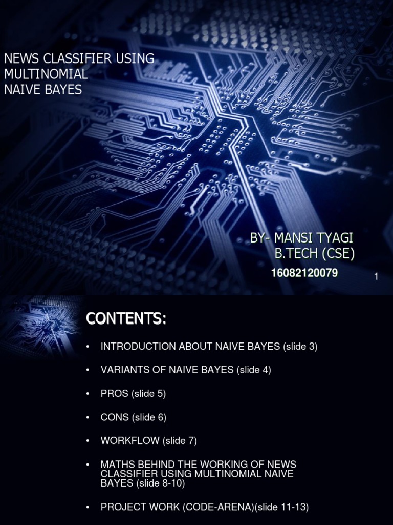 News Classifier Using Multinomial Naive Bayes | Download Free PDF ...