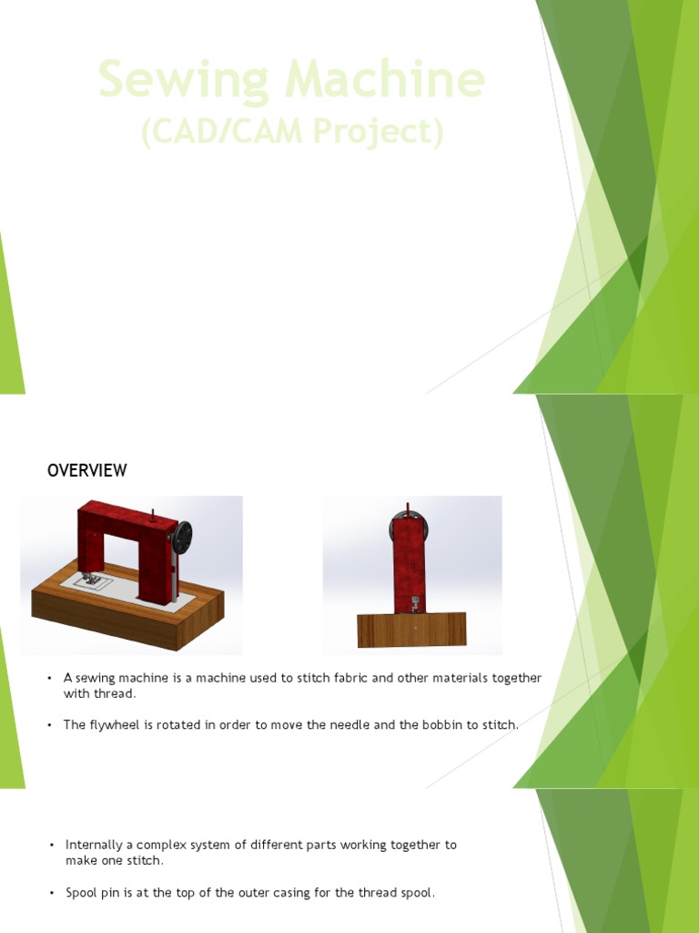 Sewing Machine: (CAD/CAM Project) | PDF | Sewing Machine | Sewing