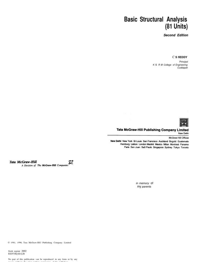 Basic Structural Analysis (81 Units) : Second Edition | Download Free ...