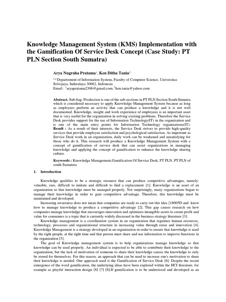 Knowledge Management Using Gamification | PDF | Knowledge Management ...