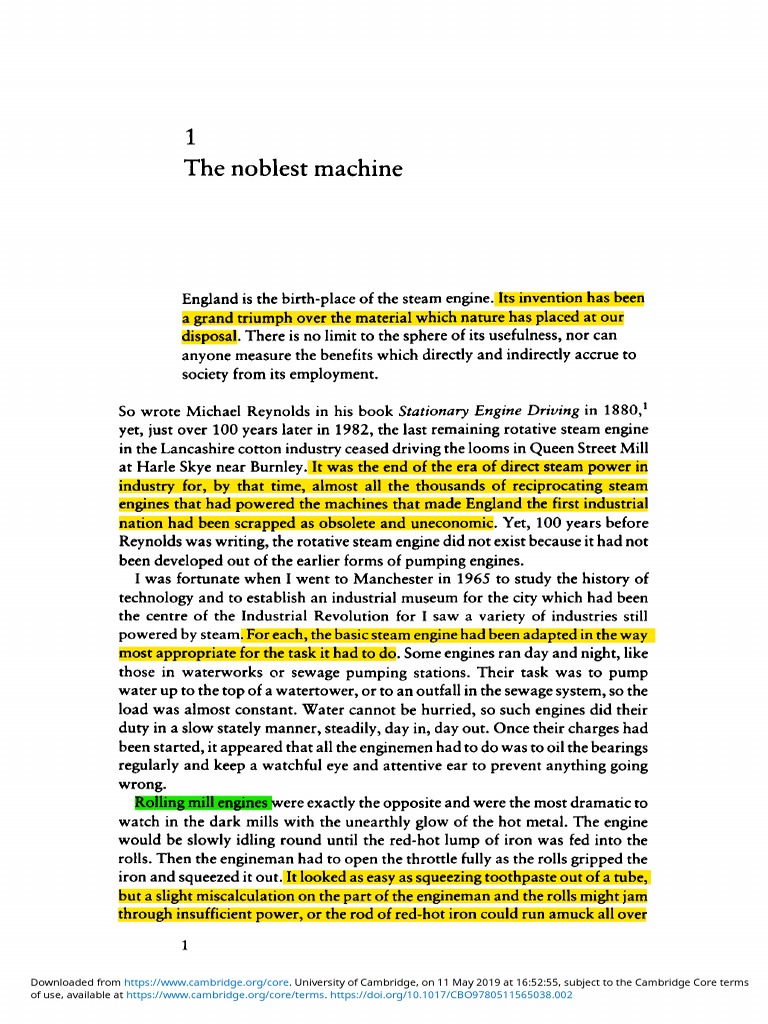 Power From Steam A History of The Stationary Steam Engine | PDF | Steam ...