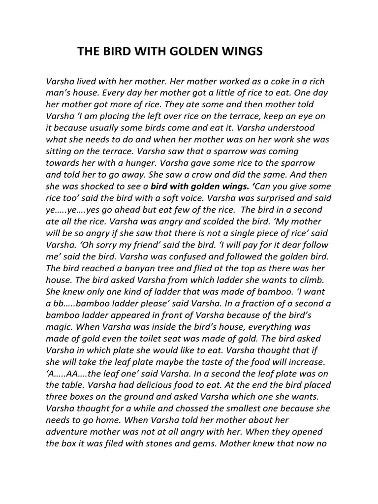 The Bird With The Golden Wings | PDF