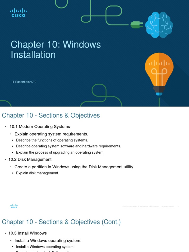 ITE7 - Chp10 - Windows Installation | PDF | Installation (Computer ...