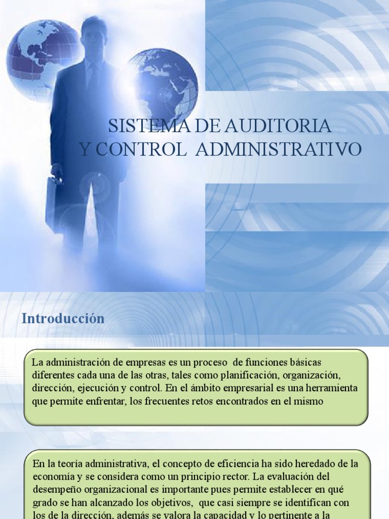 SISTEMA DE AUDITORIA Y CONTROL ADMINISTRATIVO.pptx | Auditoría ...