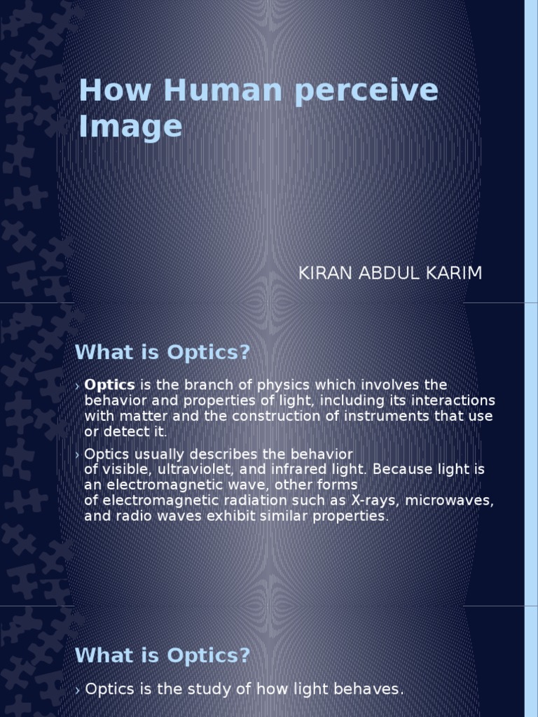 How Human Percieve Image | PDF | Charge Coupled Device | Reflection ...
