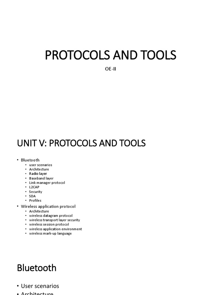 Bluetooth-Protocols and Tools | PDF | Bluetooth | Personal Digital ...