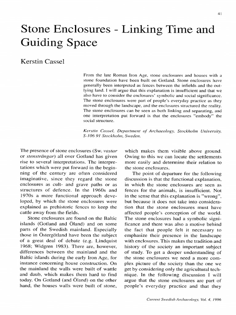 Stone Enclosures | PDF | Enclosure | Kinship