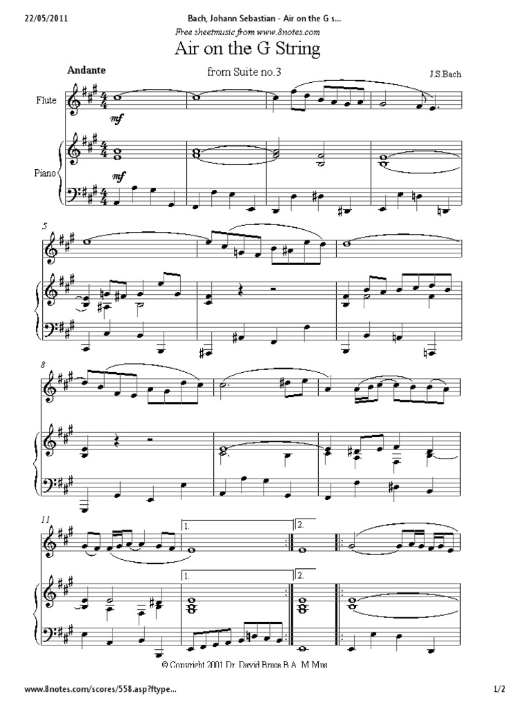 Bach's Air on the G String Overview | PDF