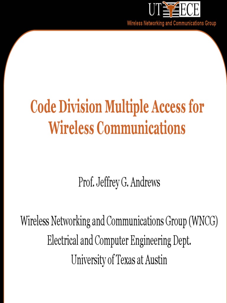 Cdma PDF | PDF | Channel Access Method | Networks