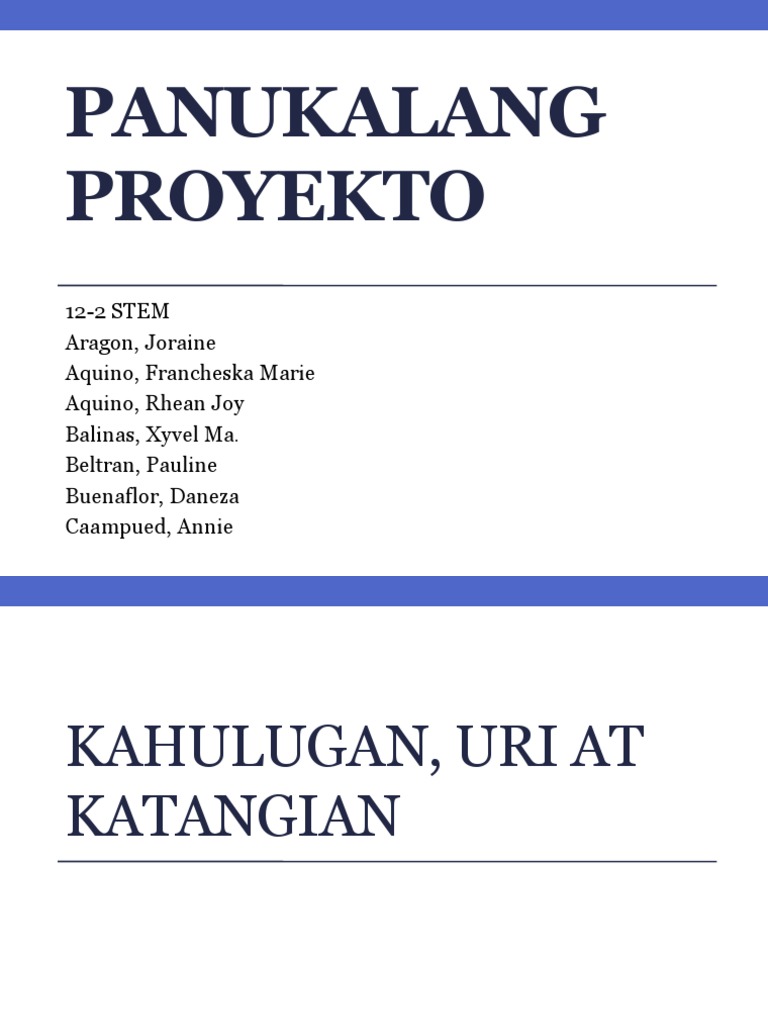 Panukalang Proyekto Final 2 | PDF