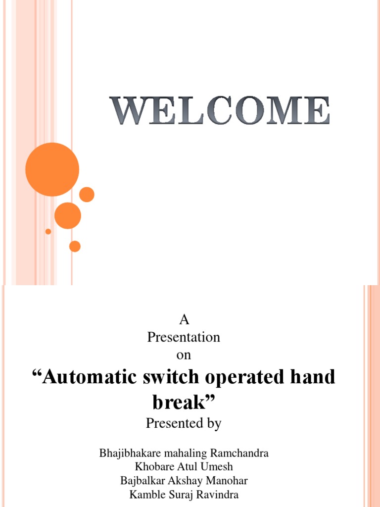 Mechanical Seminar | PDF | Switch | Car