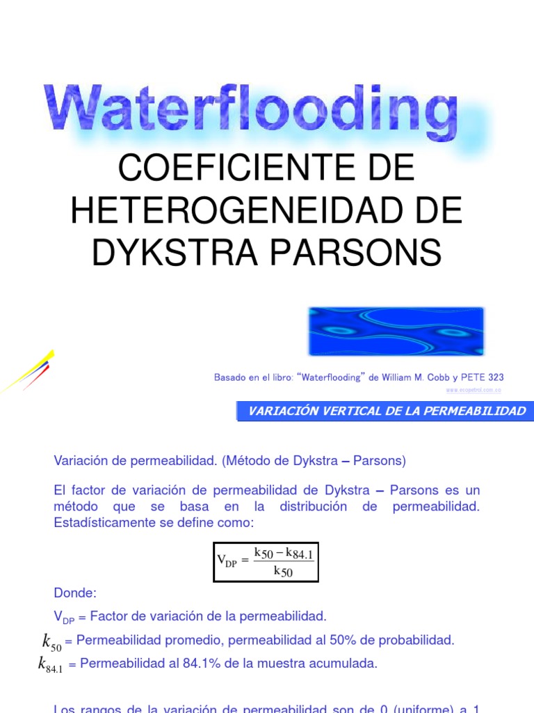 Coeficiente de Dykstra Parsons | PDF | Probabilidad | Probabilidades y ...