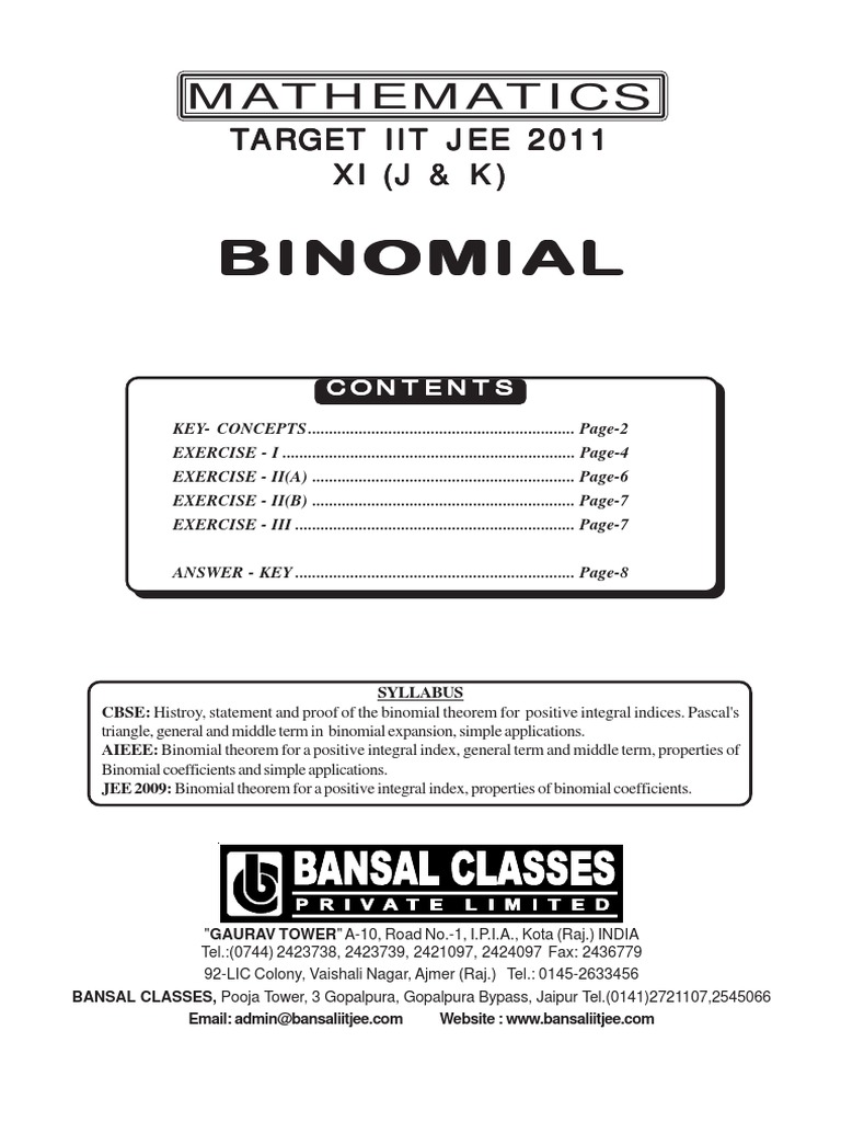 Binomial | PDF | Exponentiation | Rational Number