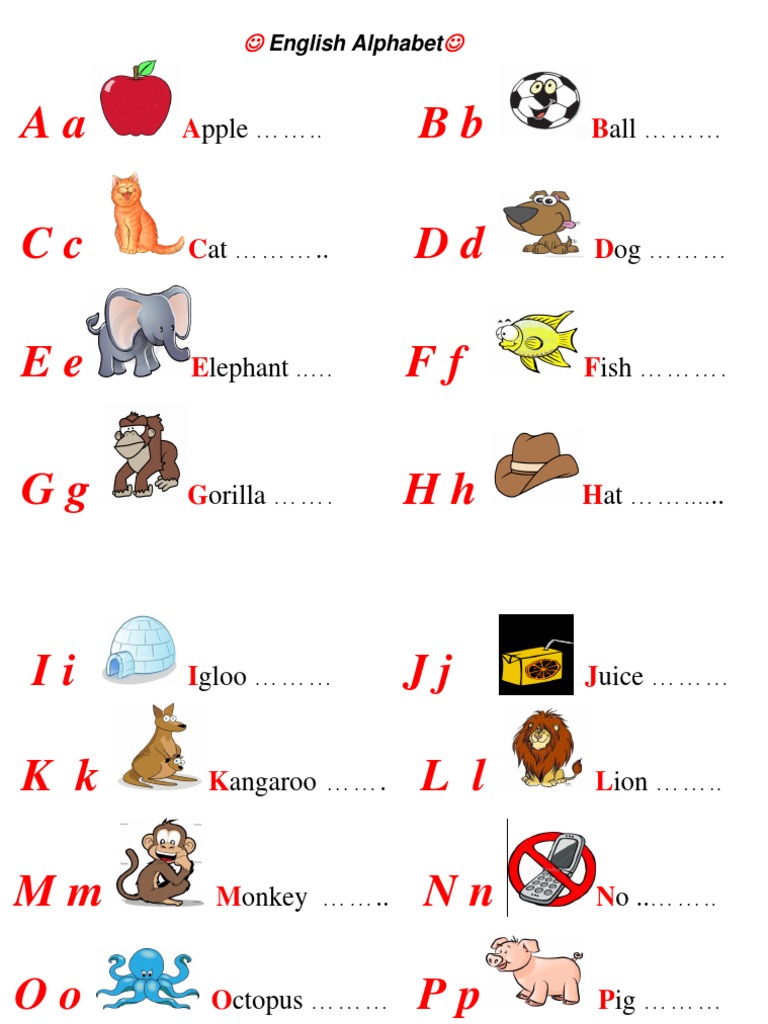 Alphabet Worksheet | PDF